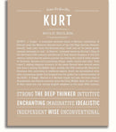 Kurt | Name Art Print – Name Stories