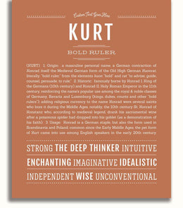 Kurt | Name Art Print – Name Stories