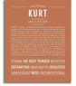 Kurt | Name Art Print – Name Stories