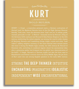Kurt | Name Art Print – Name Stories
