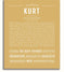 Kurt | Name Art Print – Name Stories