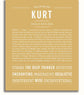 Kurt Personalized Name Meaning Art Prints – Name Stories