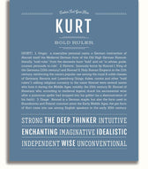 Kurt | Name Art Print – Name Stories