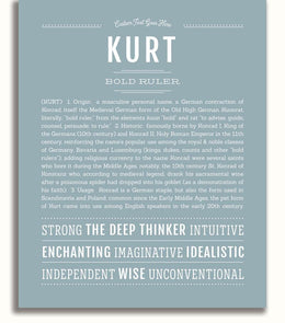 Kurt | Name Art Print – Name Stories