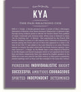 Kya Personalized Name Meaning Art Prints – Name Stories