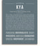 Kya Personalized Name Meaning Art Prints – Name Stories