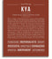 Kya | Name Art Print – Name Stories