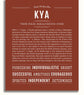 Kya Personalized Name Meaning Art Prints – Name Stories