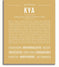 Kya Personalized Name Meaning Art Prints – Name Stories