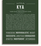 Kya Personalized Name Meaning Art Prints – Name Stories
