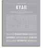 Kyah | Name Art Print – Name Stories