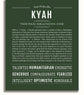 Kyah | Name Art Print – Name Stories