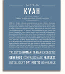 Kyah | Name Art Print - Personalized Custom Gifts – Name Stories