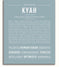 Kyah Personalized Name Meaning Art Prints – Name Stories
