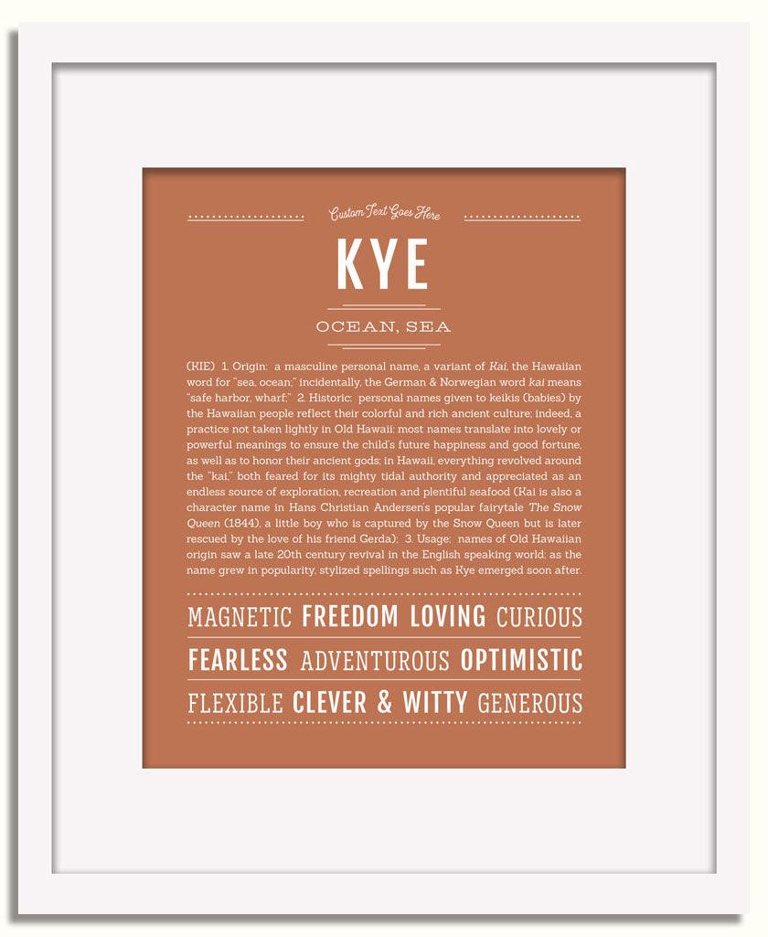 Kye Personalized Name Meaning Art Prints – Name Stories