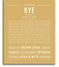 Kye Personalized Name Meaning Art Prints – Name Stories