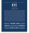 Kye Personalized Name Meaning Art Prints – Name Stories