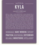 Kyla Personalized Name Meaning Art Prints – Name Stories