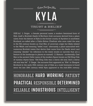 Kyla | Name Art Print – Name Stories