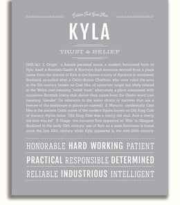 Kyla | Name Art Print – Name Stories