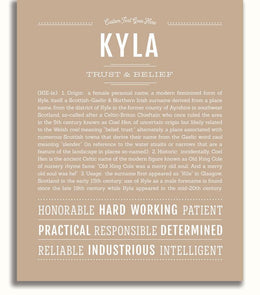 Kyla | Name Art Print – Name Stories