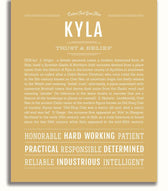 Kyla Personalized Name Meaning Art Prints – Name Stories