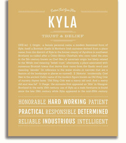 Kyla | Name Art Print – Name Stories
