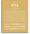 Kyla Personalized Name Meaning Art Prints – Name Stories