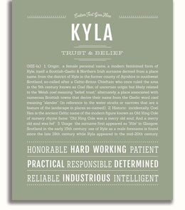 Kyla | Name Art Print – Name Stories