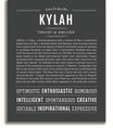 Kylah | Name Art Print – Name Stories