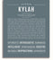 Kylah Personalized Name Meaning Art Prints – Name Stories