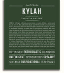 Kylah | Name Art Print – Name Stories