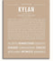Kylan Personalized Name Meaning Art Prints – Name Stories