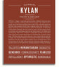 Kylan Personalized Name Meaning Art Prints – Name Stories