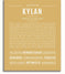 Kylan Personalized Name Meaning Art Prints – Name Stories