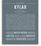 Kylar Personalized Name Meaning Art Prints – Name Stories