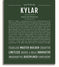 Kylar Personalized Name Meaning Art Prints – Name Stories