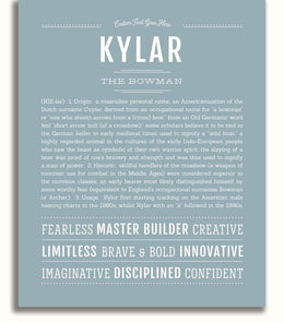 Kylar (male) | Name Art Print – Name Stories