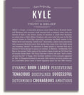 Kyle Personalized Name Meaning Art Prints – Name Stories