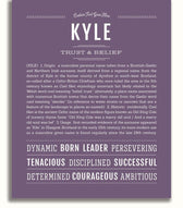 Kyle (male) | Name Art Print – Name Stories