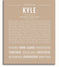 Kyle (male) | Name Art Print – Name Stories
