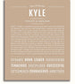 Kyle (male) | Name Art Print – Name Stories