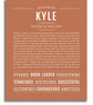 Kyle Personalized Name Meaning Art Prints – Name Stories