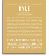 Kyle (male) | Name Art Print – Name Stories