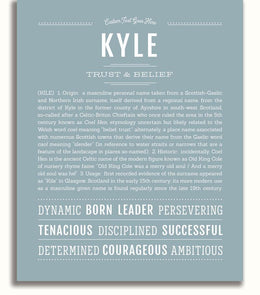 Kyle (male) | Name Art Print – Name Stories