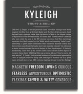 Kyleigh | Name Art Print – Name Stories