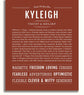 Kyleigh Personalized Name Meaning Art Prints – Name Stories