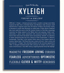 Kyleigh | Name Art Print – Name Stories