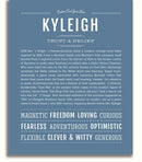 Kyleigh | Name Art Print – Name Stories