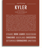 Kyler Personalized Name Meaning Art Prints – Name Stories